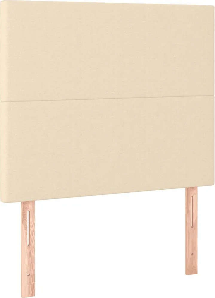 Box spring postel s matrací krémová 120x190 cm textil 3269921