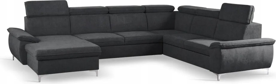 Rozkládací rohová sedačka MAUGLI U tmavě šedá