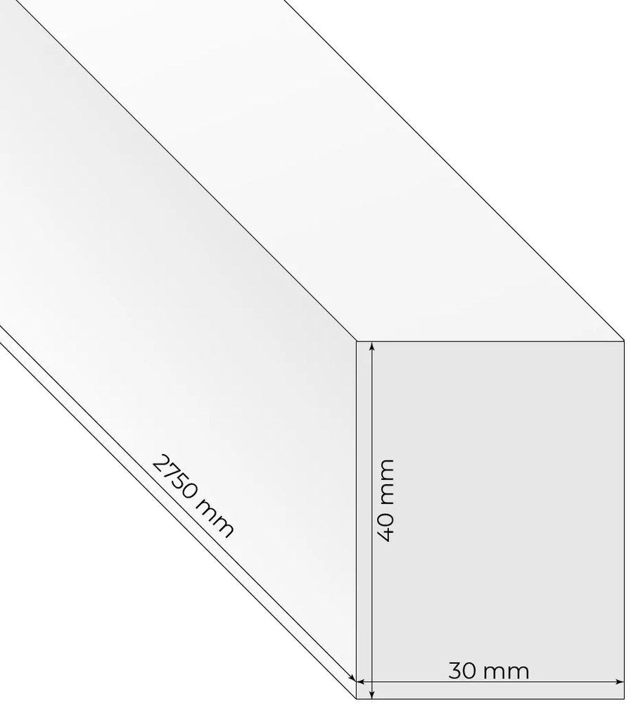 Lameo Dekorativní stěnová lamela - bílá 30x40