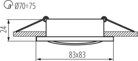 Podhledové svítidlo Kanlux RADAN CT-DTL50 hliník 07361