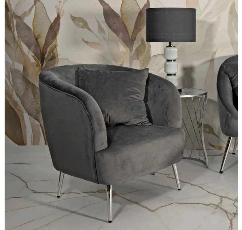 Designové křeslo Caerwyn šedé