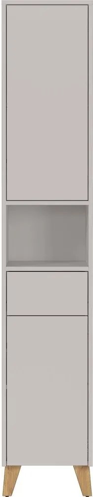 Krémová matná vysoká koupelnová skříňka 33x181 cm Arnea – Germania