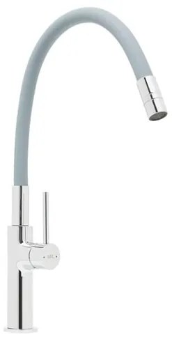 Dřezová baterie SAT se silikonovým ramínkem šedá/chrom SATBSD290S