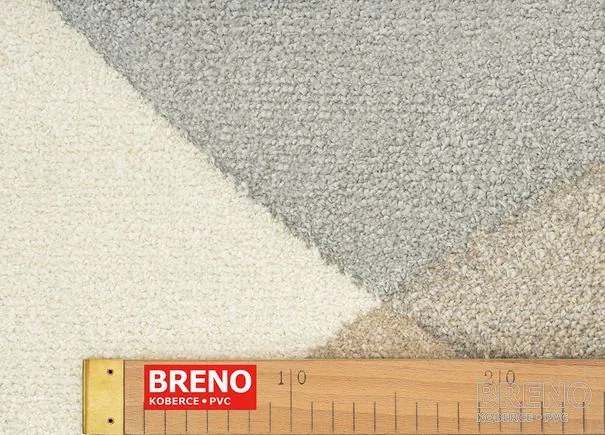 Breno Kusový koberec DIXIE CARVED 50050/YC9X, 67x120 cm, Vícebarevné/Béžová