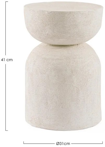 BIZZOTTO Odkládací stolek ALBIN bílý ø31 cm 0747212