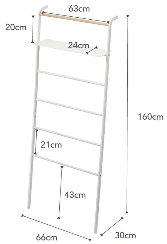 Yamazaki, Věšák / žebřík s poličkou Tower 3871 Ladder široký | bílý