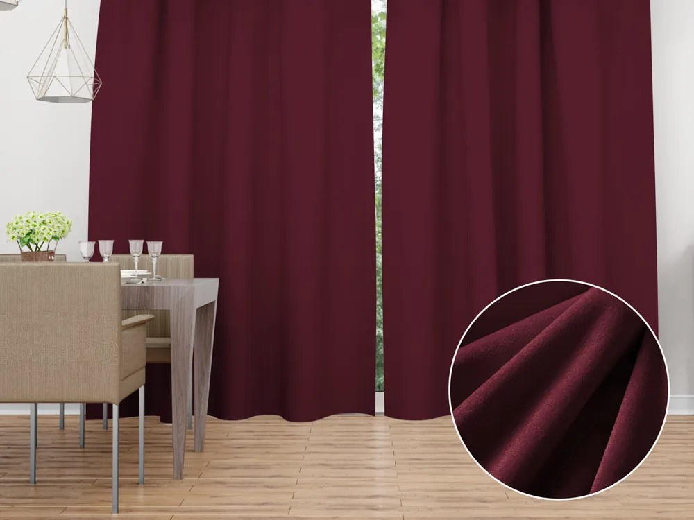 Biante Sametový závěs Velvet Premium SVP-010 Tmavě vínový - šířka 135 cm 135x210 cm