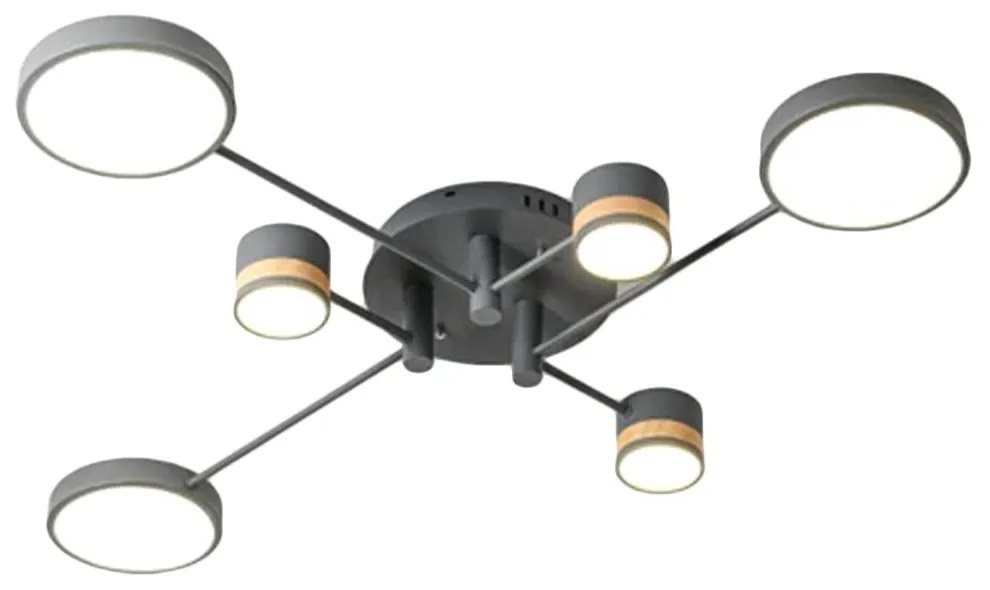 Toolight - LED stropní lampa 6-bodová APP210-3CPR, šedá-hnědá, OSW-08471