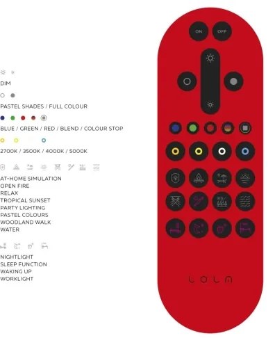 JUST LIGHT. 16266-55 -LED RGB Stm. stropní svítidlo LOLA WAVE LED/30W/230V + DO