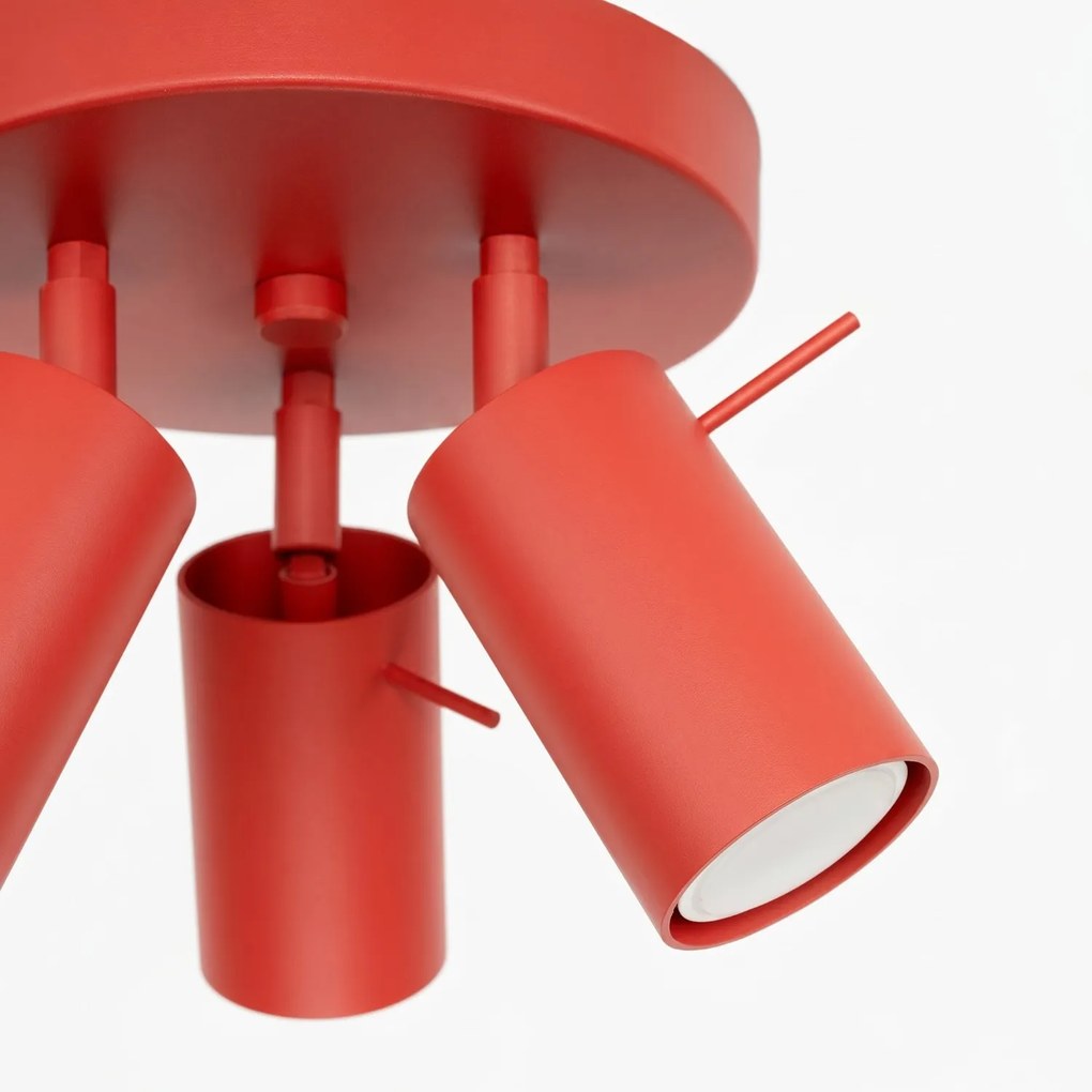 Sollux Lighting Stropní svítidlo RING 3P červené