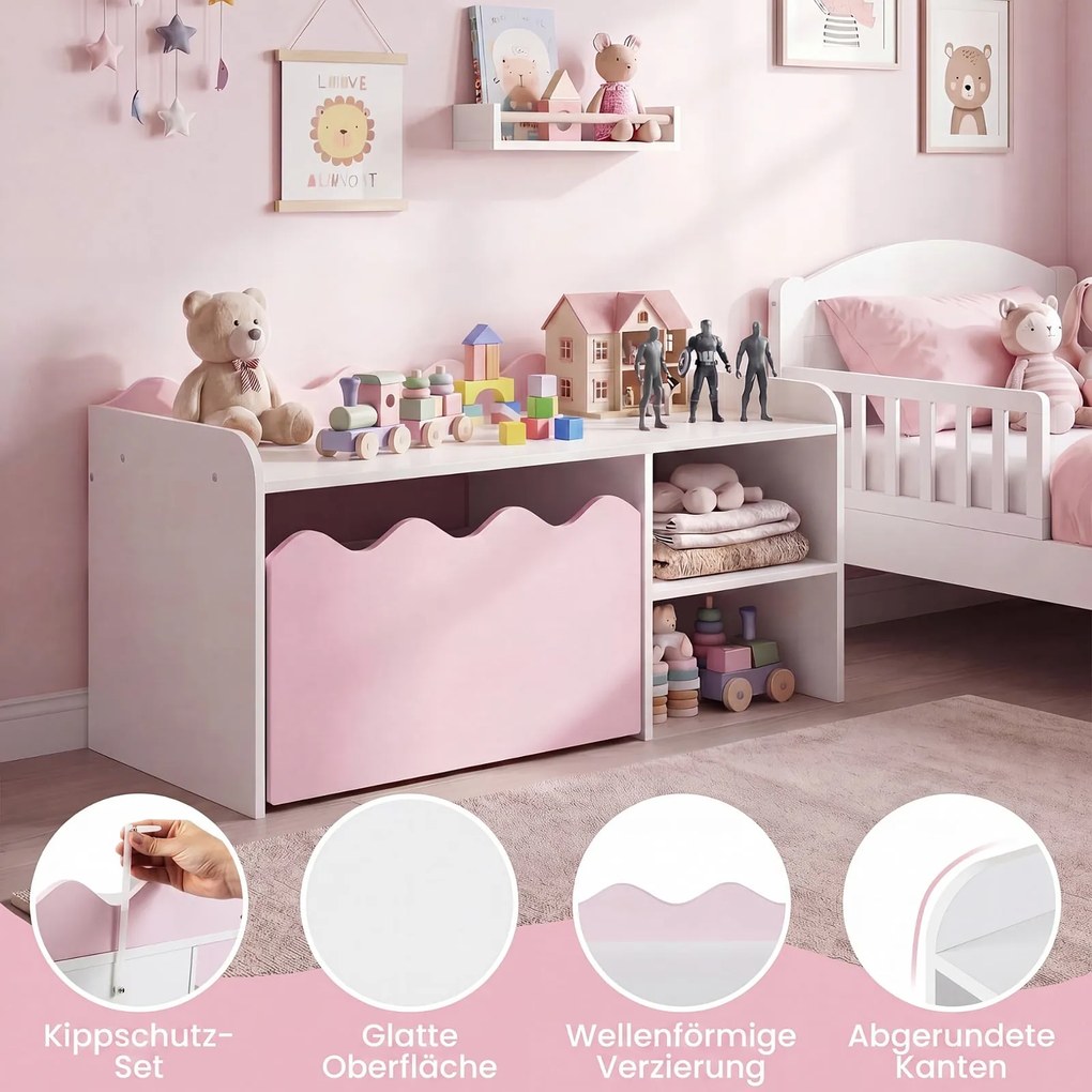 Costway Dětský stůl ze dřeva, na aktivity se širokou deskou