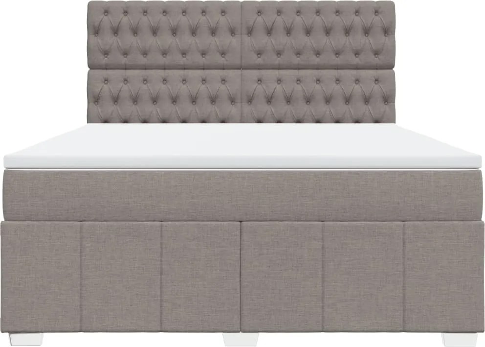Box spring postel s matrací taupe 180x200 cm textil 3294058