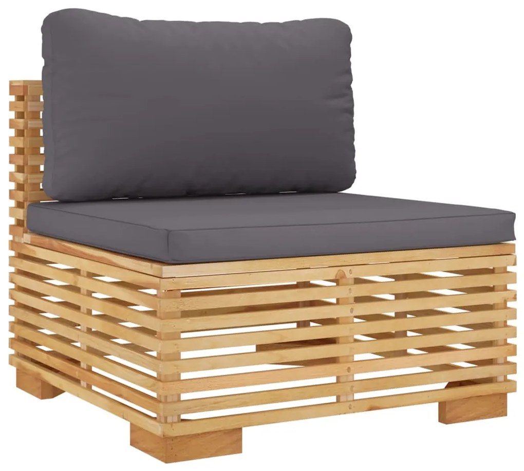 9dílná zahradní sedací souprava s poduškami masivní teak, 3100890