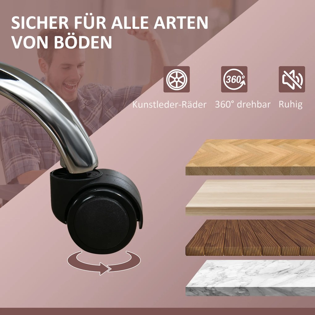 Kancelářská židle Vinsetto s vibrační masáží, ergonomická židle s funkcí houpání, vyhříváním, výškově nastavitelná točná židle s opěrkou na nohy, dál…