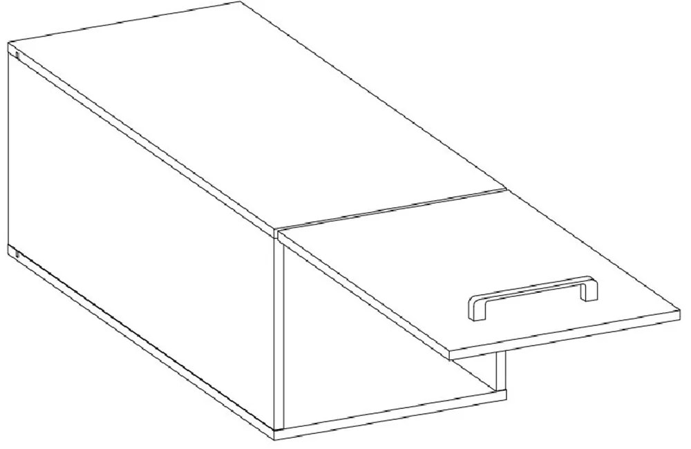 MONZA o | horní skříňka 50 NAGU-36 1F výklopná | 50 cm | HLUBOKÁ | černá/ořech okapi
