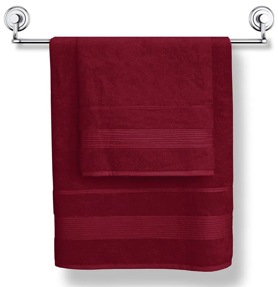 Bambusový ručník Moreno vínový fialová 50x90 cm