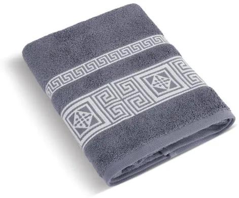Bellatex Froté ručník Řecká kolekce, šedý, modrý - 50x100 cm