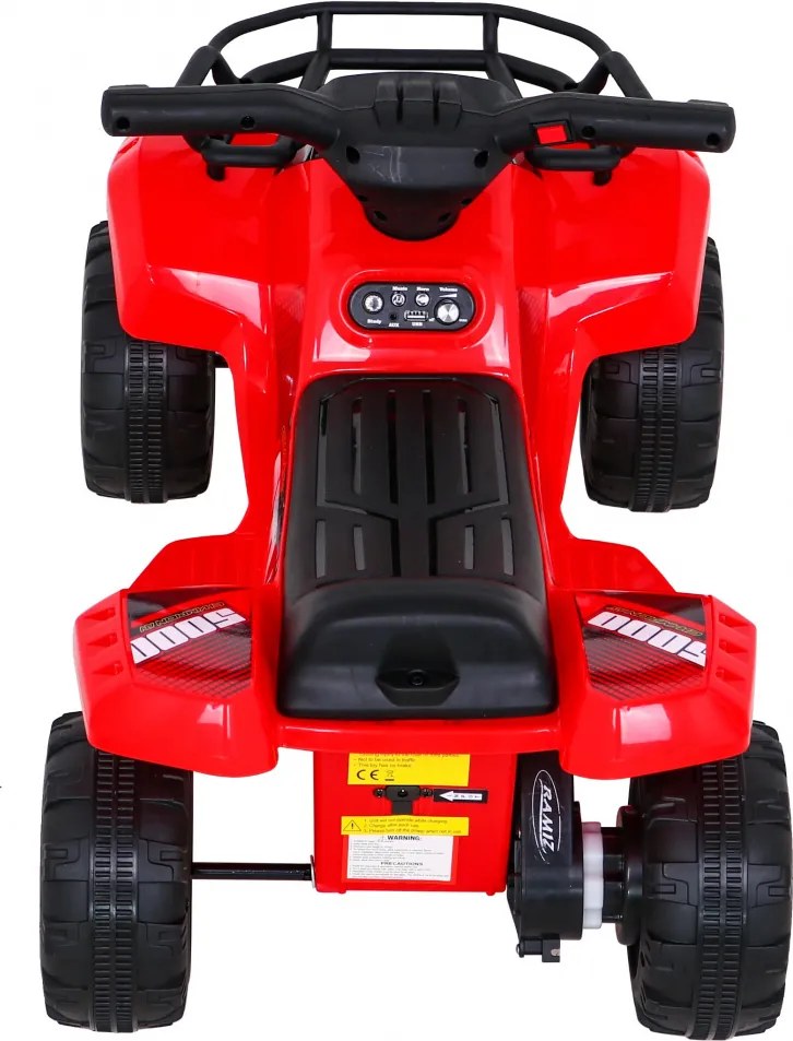 Ramiz Dětská čtyřkolka na baterie Storm červená + motor 25W + MP3 USB + LED