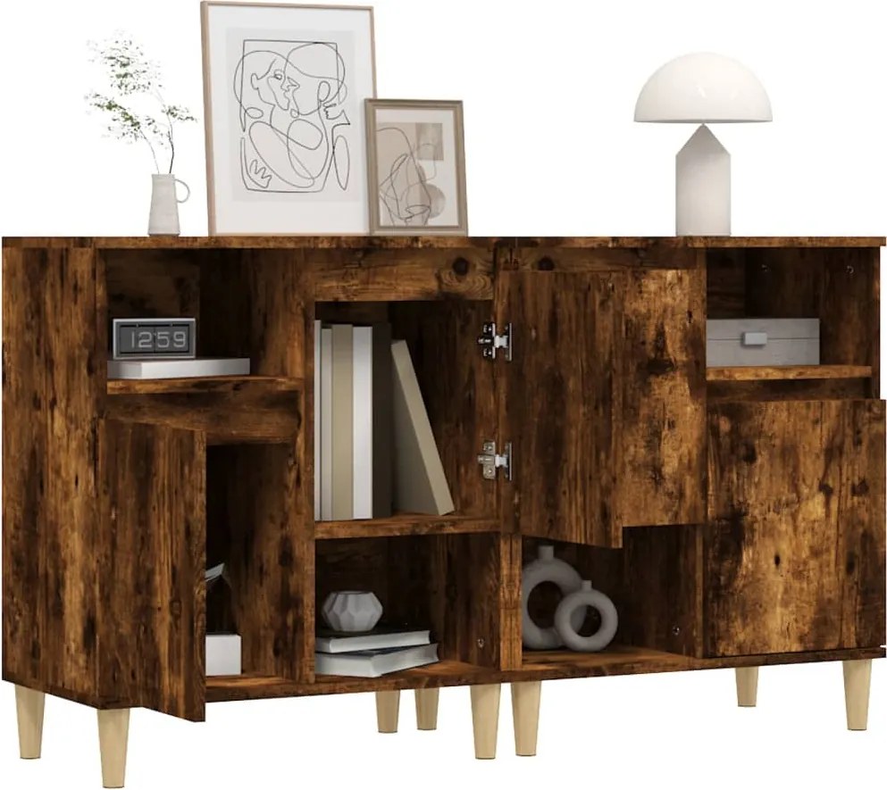 Příborníky 2 ks kouřový dub 60 x 35 x 70 cm kompozitní dřevo 3185724
