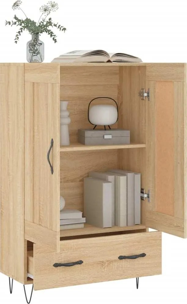 vidaXL Skříň highboard 69,5 x 31 x 115 cm kompozitní dřevo [830319] Barva: Betonová šedá