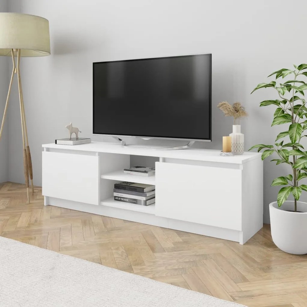 800567 vidaXL TV stolek bílý 120 x 30 x 35,5 cm dřevotříska