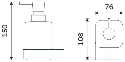 Nimco Dávkovač tekutého mýdla, pumpička plast NIKAU - NK 30031C-26