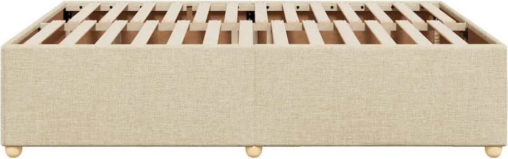 Rám postele bez matrace krémový 140 x 190 cm textil 3284734