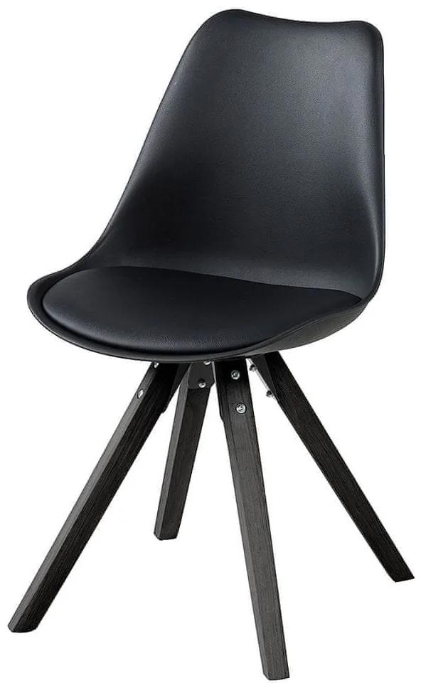 Design scandinavia Jídelní židle Damian (SET 2 ks), černá