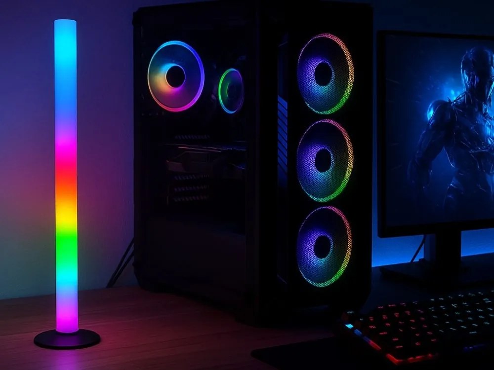 Verk Group Stojací lámpy na podlahu k psácím stolům 40 cm led rgb moderní dekorativní