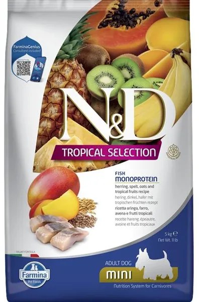 N&D TROPICAL SELECTION Dog LG Herring Adult Mini 5 kg
