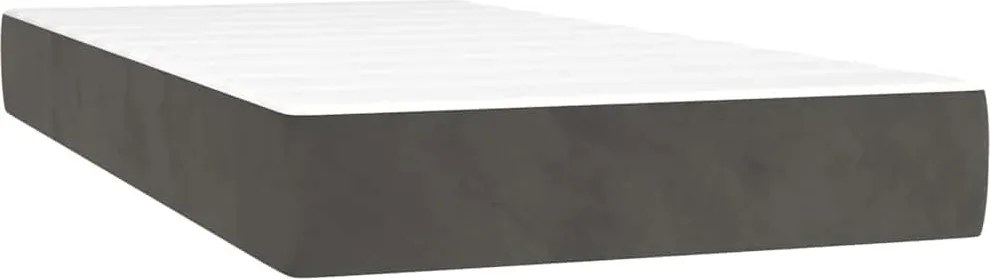 Box spring postel s matrací tmavě šedá 80 x 200 cm samet 3129418