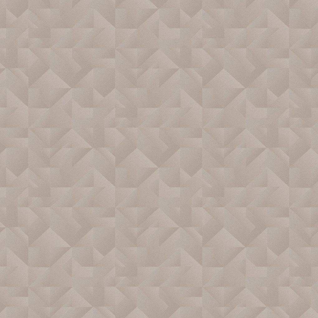 Luxusní béžová geometrická vliesová tapeta na zeď, Z54532, Fuksas, Zambaiti Parati