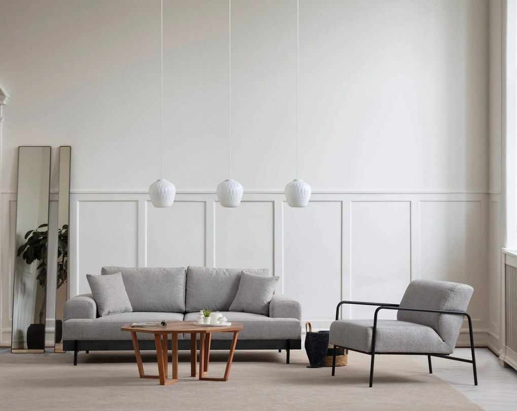 Hanah Home Třímístná pohovka ETI šedá 220 cm