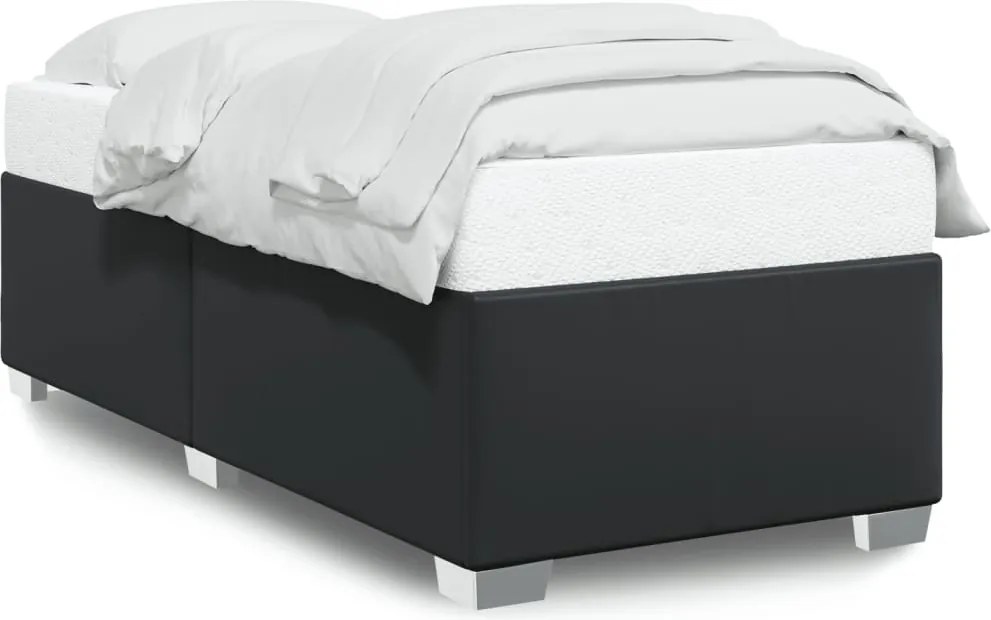 Rám postele černá 100 x 200 cm umělá kůže 3284544