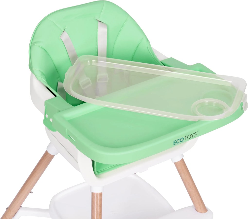 Dětská židlička 2v1 BABY ECOTOYS zelená