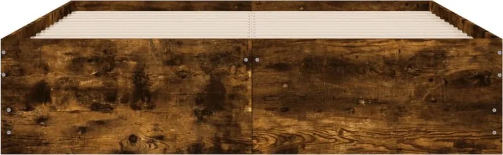 vidaXL Rám postele se zásuvkami 120 x 200 cm kompozitní dřevo [3207284] Barva: kouřový dub