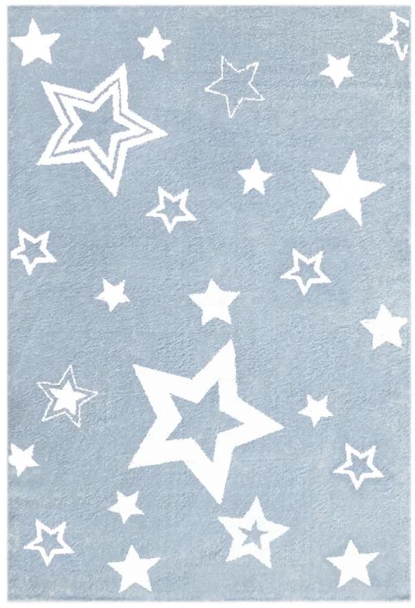 Forclaire Dětský koberec STARLIGHT modrá/bílá 100x160 cm