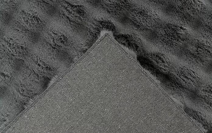 German Huňatý koberec / 170 x 120 cm / 3D struktura / 100% polyester (vlas) / bavlna / 1900 g/m2 / šedá