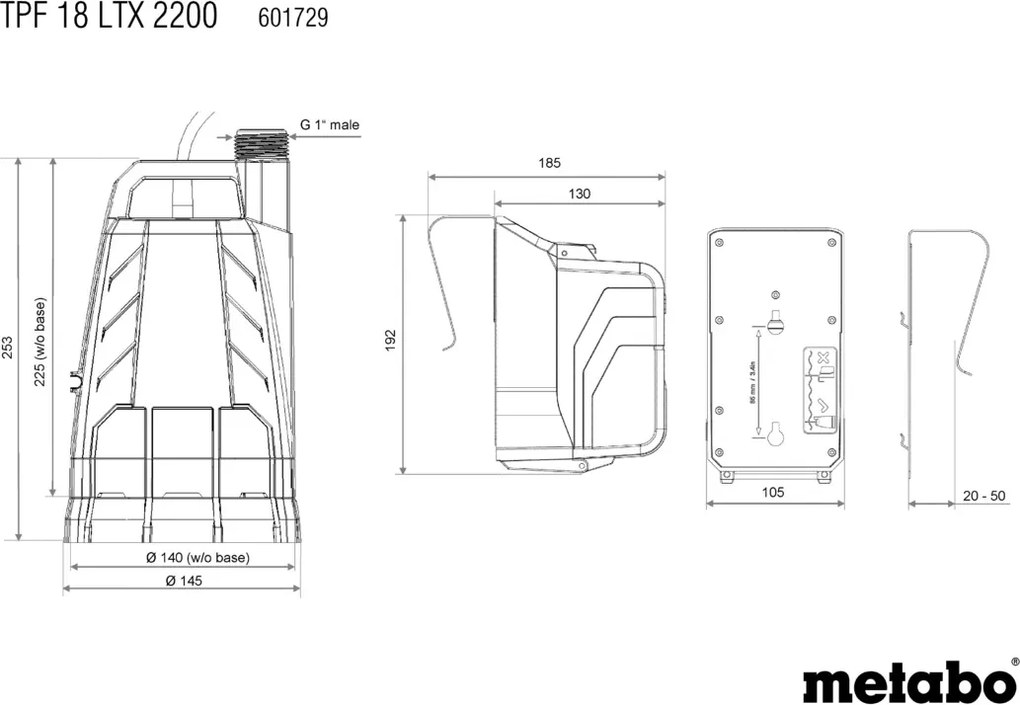 Metabo TPF 18 LTX 2200