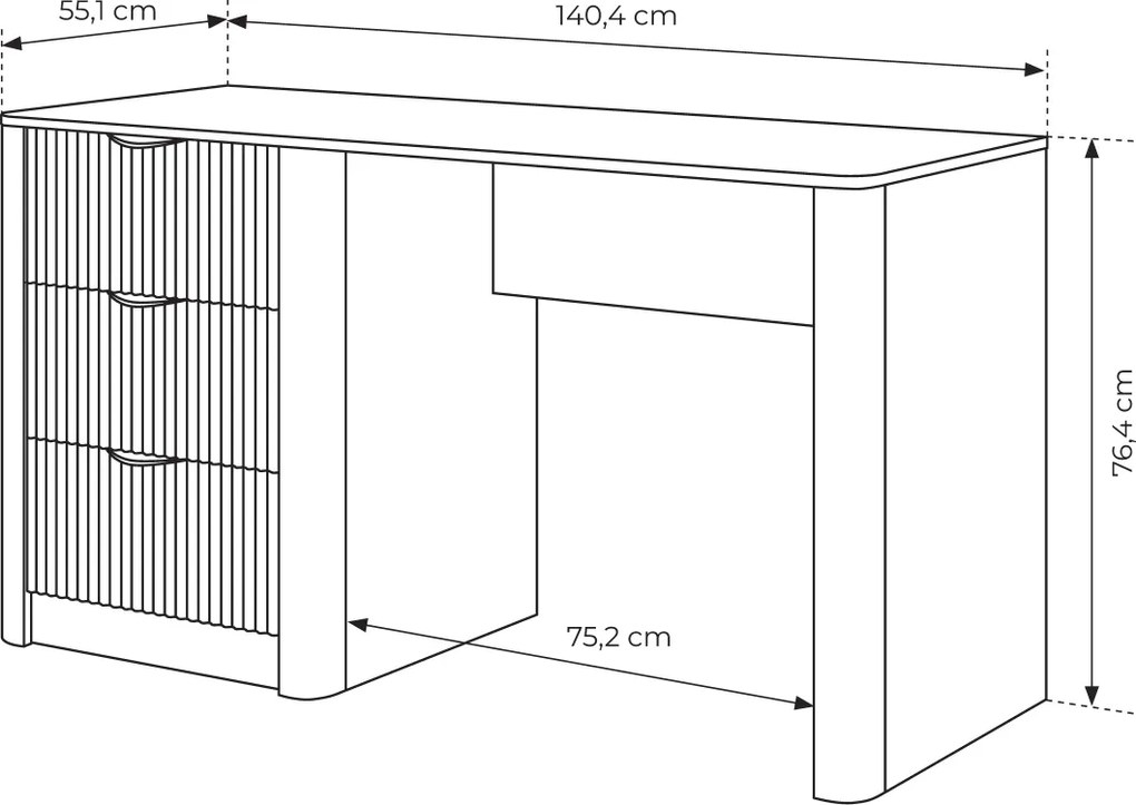 ALFASHOP LANTE béžová psací stůl