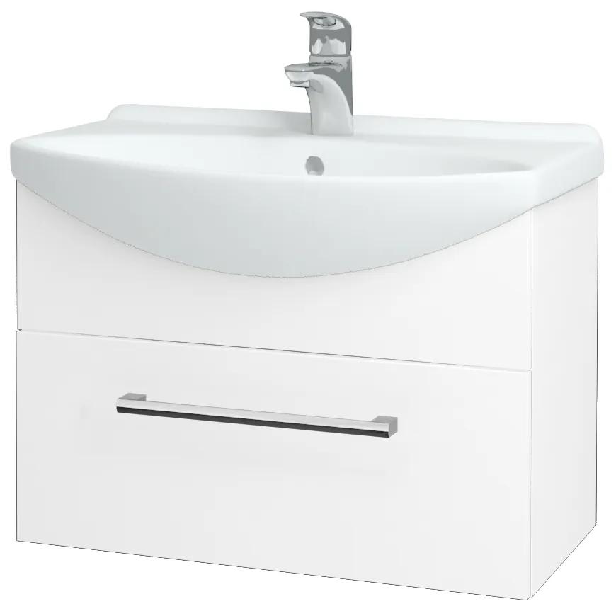 Dřevojas Koupelnová skříň TAKE IT SZZ 65 Varianta: N01 Bílá lesk / Úchytka T02 / N07 Stone