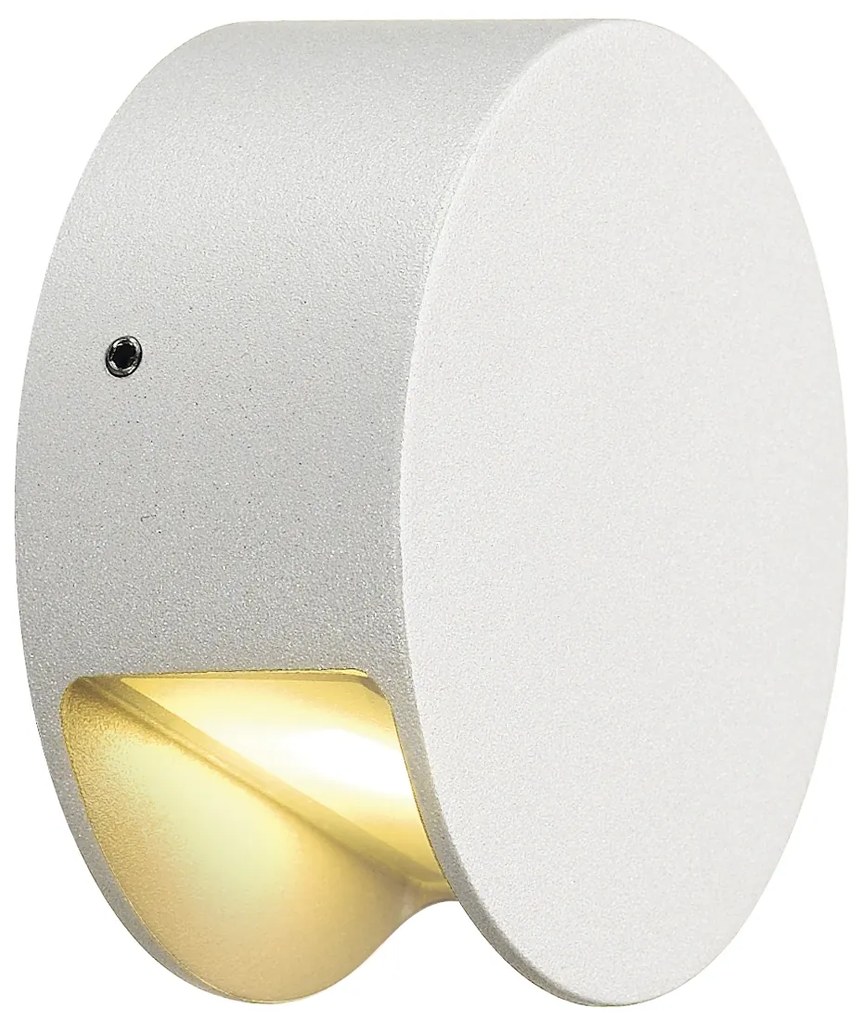 SLV 231010 Pema, nástěnné svítidlo pro svícení dolu, 4W LED 3000K, bílá, prům. 9cm