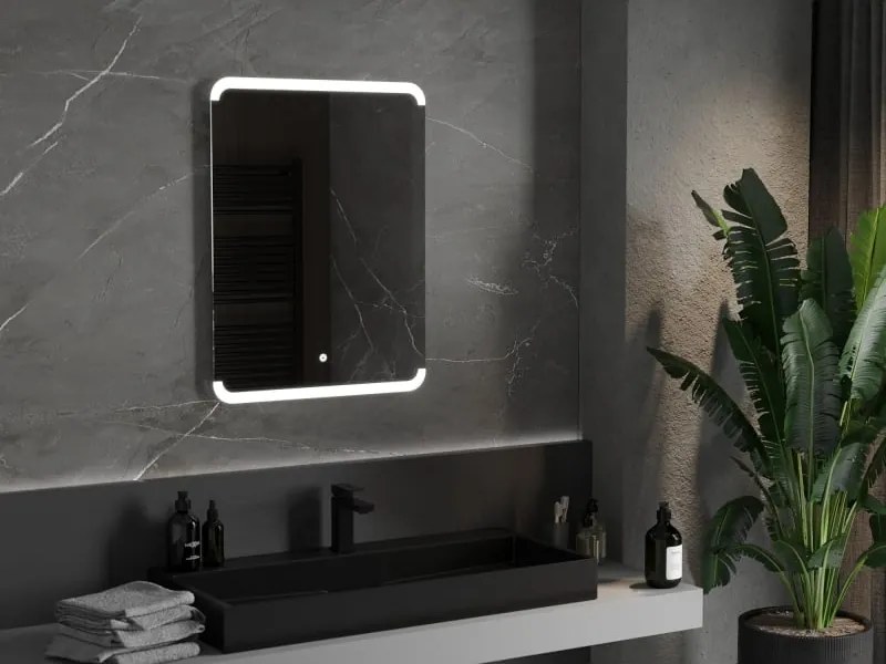 Mexen Nida osvětlené koupelnové zrcadlo 60 x 80 cm, LED 6000K, anti-pára - 9806-060-080-611-00