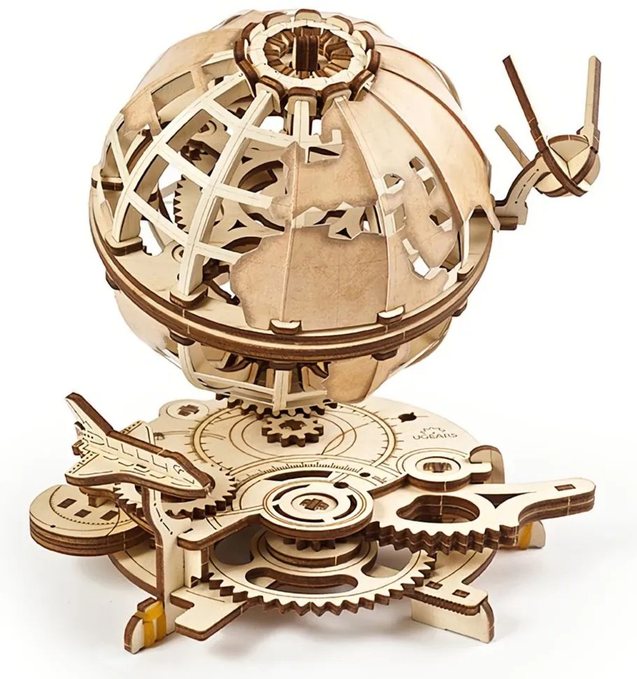 Ugears 3D dřevěné mechanické puzzle Globus
