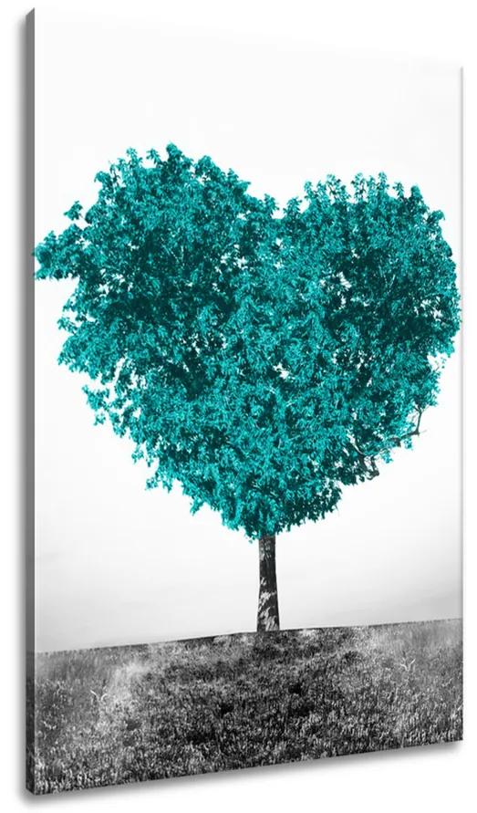 Gario Obraz na plátně Tyrkysový strom lásky Velikost: 70 x 100 cm