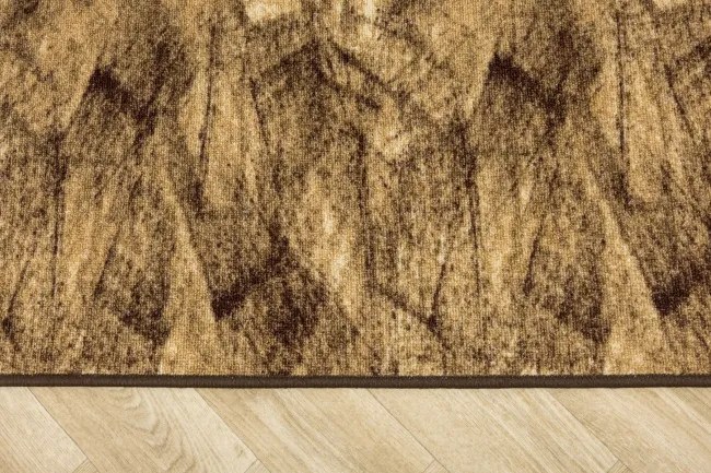 Protiskluzový koberec BRUSH 17 hnědý / béžový