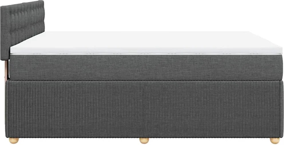 Box spring postel s matrací tmavě šedý 140 x 190 cm textil 3289766