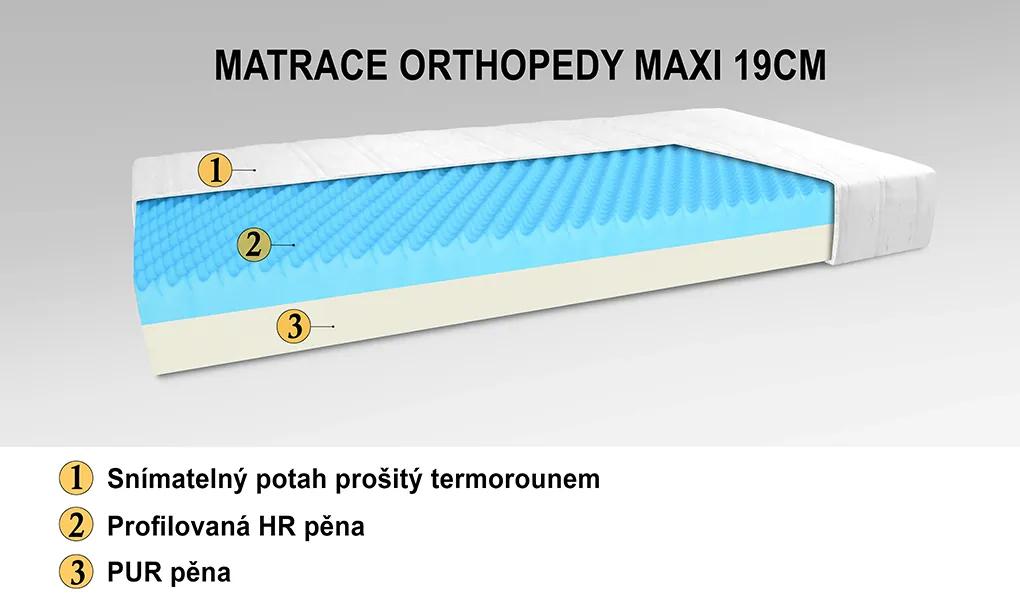 Luxusní matrace ORTHOPEDY MAXI 200x180x19cm