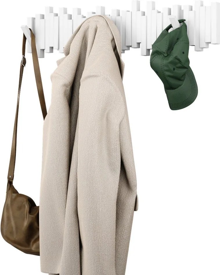 Bílý plastový nástěnný věšák 72 cm Sticks – Umbra