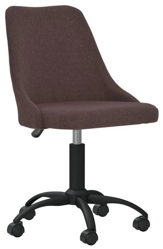 Otočná kancelářská židle tmavě hnědá textil,  3090199 HangarStore.cz